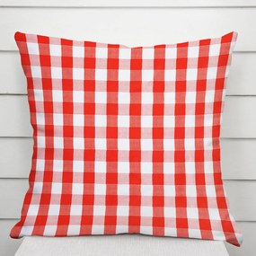 Biante Dekorační povlak na polštář TF-071 Červeno-bílá kostka 30 x 50 cm