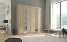 ADRK Furniture Posuvná skříň s zrcadlem BALTON 200 ADRK-SW-BAL-S-200