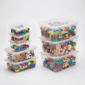 Keeeper Sada 8 úložných boxů s víkem (má 2 funkce) BEA Clearbox (3 x 1,7L, 2 x 5,5L, 3 x 18L)