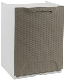 ARTPLAST RATTAN R34-1FRT Koš výklopný 34x29x47 cm, taupe/bílý