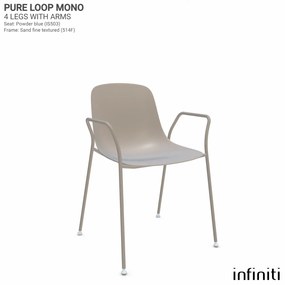 Židle Pure Loop Mono s opěradly Barva kovové konstrukce: Sand 514F, Barva sedáku a opěradla z recyklovaného plastu: Sand IS514