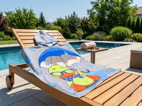 Dětské pončo DUCK SPLASH šedé Rozměr: 60 x 120 cm