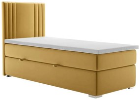 Luxusní jednolůžková postel TESA Šedá 90x200 cm Levá
