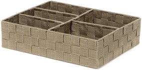 Organizér na prádlo a doplňky Compactor TEX - 5 dílný, 32 x 25 x 8 cm, Taupe (šedo-béžový)