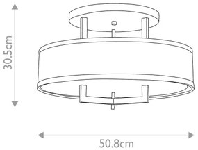 Hinkley HK-HAMPTON-SF-BB-Stropní svítidlo HAMPTON 3xE27/60W/230V pr.50,8cm zlatá