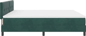 Postel s boxspringem s čelo Tmavě zelená 200 x 200 cm samet 3339197