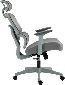 Ergonomická kancelářská židle COSMO - šedá síťovina / nosnost 150 kg