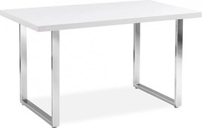 Nábytkáři ORFA RING -  jídelní stůl (RINGH=2balíky) bílá lesk MDF/nohy chrom - kolekce  (S) (K150-E)