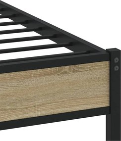 Kovový rám postele bez matrace dub sonoma 183 x 213 cm 3308496