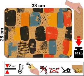 PokojovaDekorace.cz, Korkové prostírání s potiskem - 568, Skandinávie, 28x38cm 1 ks