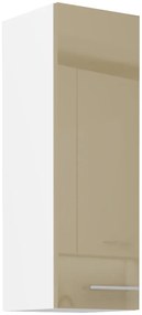 STL 30 cm skříňka horní jednodveřová LARA (výška 90 cm) Barevné provedení: Bílá / Cappucino lesk
