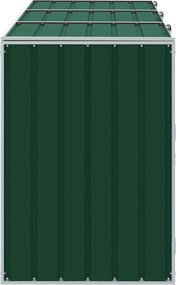 vidaXL Box na 3 popelnice 216 x 81 x 115 cm ocel [4006182] Barva: Hnědá