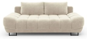 Béžová sametová rozkládací/s úložným prostorem pohovka 215 cm Cirrus - II. jakost – Windsor & Co Sofas