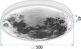 Toolight Moon, LED nástěnné svítidlo 50cm, 35W, 4000K, APP1806-CW, OSW-04352