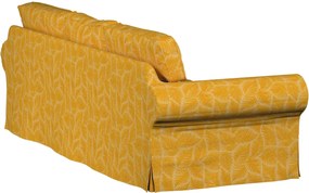 Potah na pohovku IKEA  Ektorp 3-místná, nerozkládací barva žlutá látka pletený vzor, vzorované