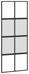 vidaXL Posuvné dveře černé 90 x 205 cm tvrzené sklo a hliník