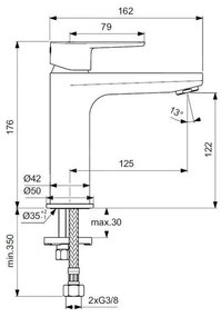 Ideal Standard Cerafine O Umyvadlová baterie, rosé BD131RO