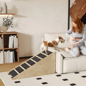 PawHut rampa pro psy protiskluzová pomůcka pro vstup do kufru auta do 20 kg pro středně velké psy 90x40x45cm lehká a stabilní | Aosom.de