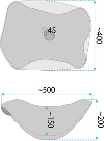 Rea Handmade Art, keramické umyvadlo na desku 500x380x190 mm, hnědá-béžová, REA-U6324