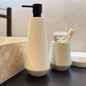 Spirella JOSHUA dávkovač mýdla matně bílá ecru / keramika / 650 ml
