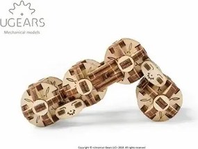 Ugears 3D dřevěné mechanické puzzle Kostka Flexi / od 14 let / 144 díl