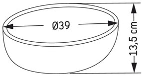 BATH DELUXE 06-039-19-23-00 - Umyvadlo na desku BERGEN pr. 39 cm beton/šedá