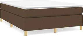 Box spring postel s matrací tmavě hnědá 140x190 cm textil 3144517