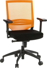 XXXLutz OTOČNÁ ŽIDLE, síťovina, plochá tkanina, oranžová, černá MID.YOU - Online Only kancelářské židle - 001918007703