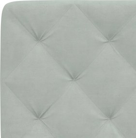 Postel s matrací světle šedá 200 x 200 cm samet 3208676