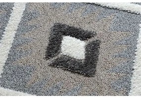 koberec MAROC P651, šedo bílá střapce, vzor diamanty, Berber, Mar velikost 200x290 cm | krásné koberce cz