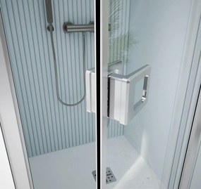 FORTE Sprchové dveře DECO N1B BARVA rámu - Bílá, Rozměr A - 110 cm, Směr zavírání -  Levé (SX), Výplň - Čiré bezpečnostní sklo - 6 mm BDE405SX293103