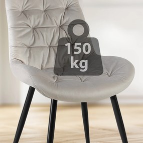 Sada 2 jídelních židlí Rossford – šedá