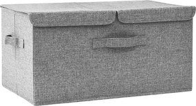 Úložný box textil 50 x 30 x 25 cm šedý 332914