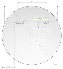 EBS Alea Kruhové zrcadlo 80 cm s LED podsvícením S_ALEA80