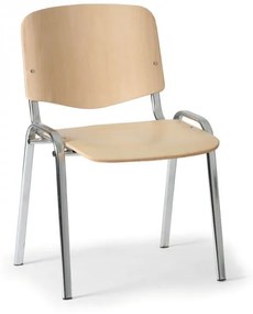 Dřevěná židle ISO - chromované nohy
