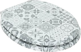 Toaletní sedátko s tlumeným zavíráním 2 ks Modro-bílá porcelán 3414540