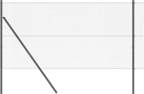 Zemní upevnění svařované drátěné ploty 50 x 1,2 m Šedá Síťovina 3351884