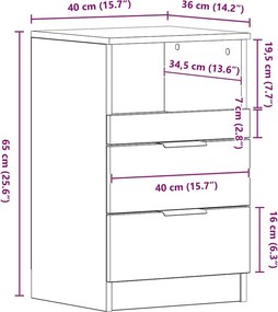 vidaXL Noční stolky 2 ks kompozitní dřevo [856845] Barva: dub artisan