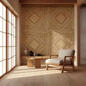 Látkové akustické panely v sadě 2 ks 60x60 cm Light Timber II – Styler