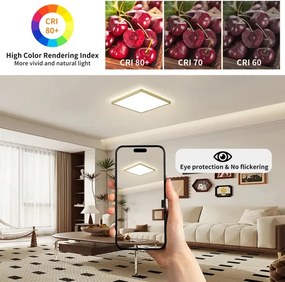 Brilagi - LED Koupelnové svítidlo ULTRA SLIM LED/18W/230V 30x30 cm zlatá IP54