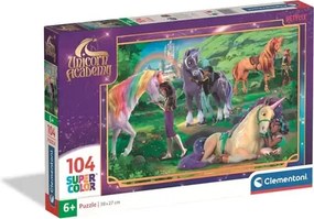 CLEMENTONI Puzzle Jednorožčí akademie: Objetí / 104 dílků / od 6 let