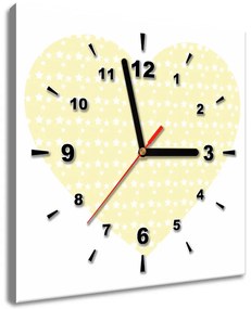 Gario Obraz s hodinami Srdíčko s hvězdičkami Rozměry: 30 x 30 cm
