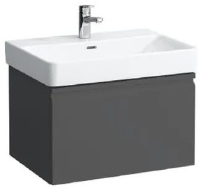 Laufen Pro S - Umyvadlová skříňka, 665x450x390 mm, 1 zásuvka, grafit mat H4834520964801