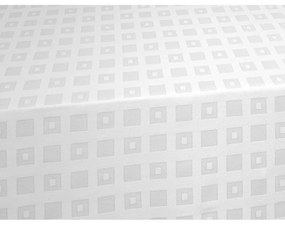 SCANquilt ubrus KANA bílá kostky 155 x 250 cm ovál