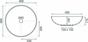 Rea, Umyvadlo na desku Rea Kioto, REA-U6032