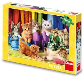 Dino Puzzle Barevná koťátka 300 XL dílků