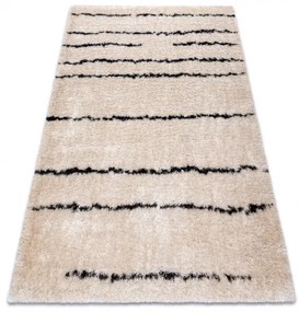 koberec FLUFFY 2371 shaggy pruhy krém / antracit velikost 180x270 cm | krásné koberce cz
