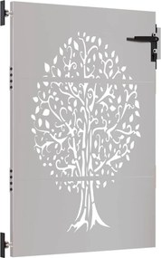Zahradní branka 85 x 125 cm z cortenové oceli, design stromu 153210
