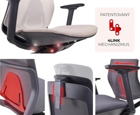 Ergonomická síťovaná kancelářská židle MOSH Airflow 406 – béžová