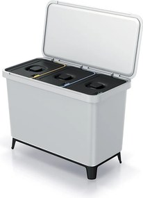 Odpadkový koš SYSTEMO 3x10 L světle šedý